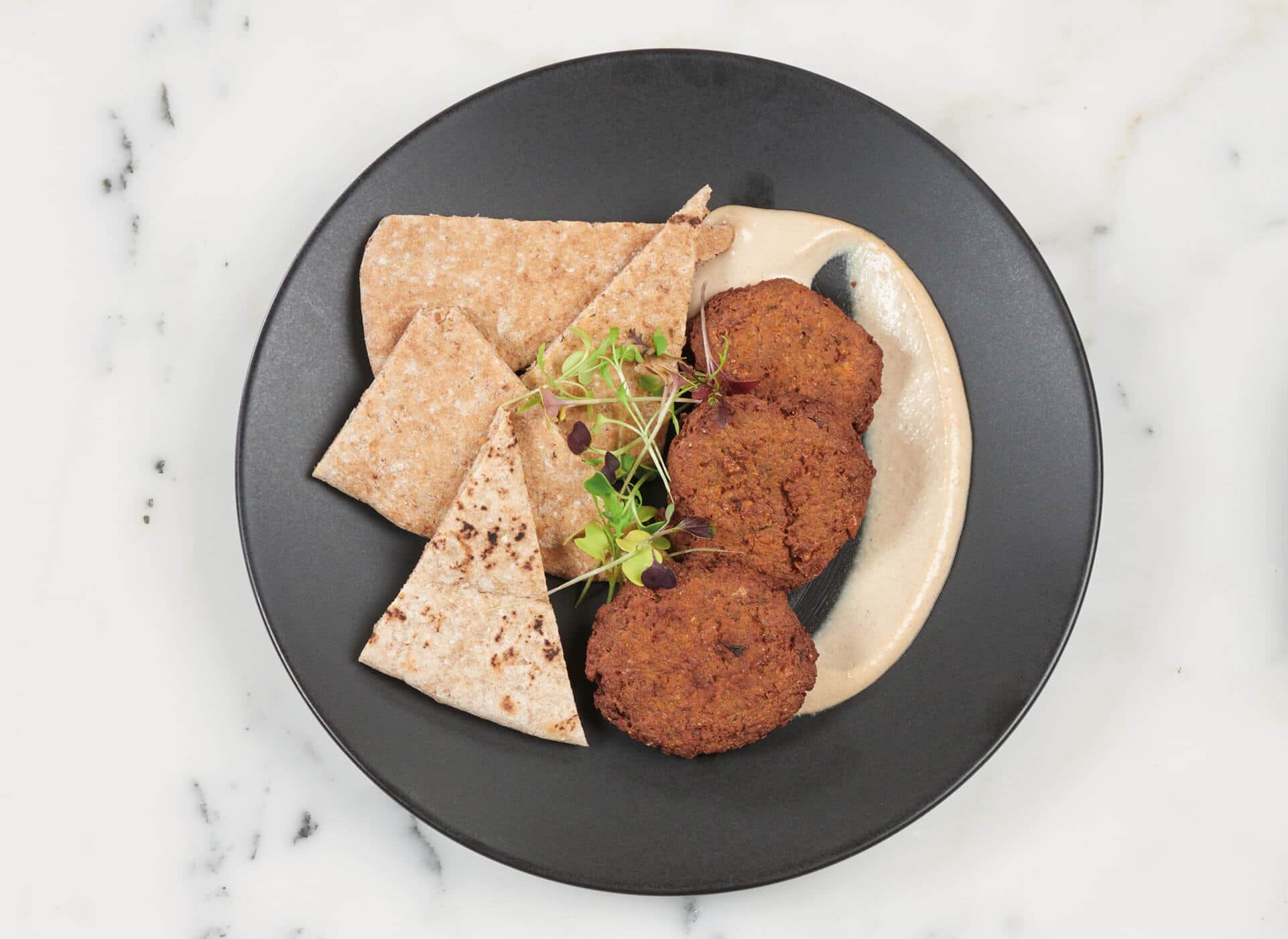 Falafel with Tahini Sauce - Served