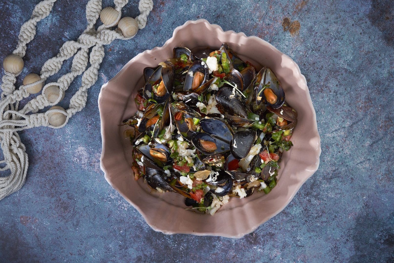 Massaman Mussels with Monkfish Salsa