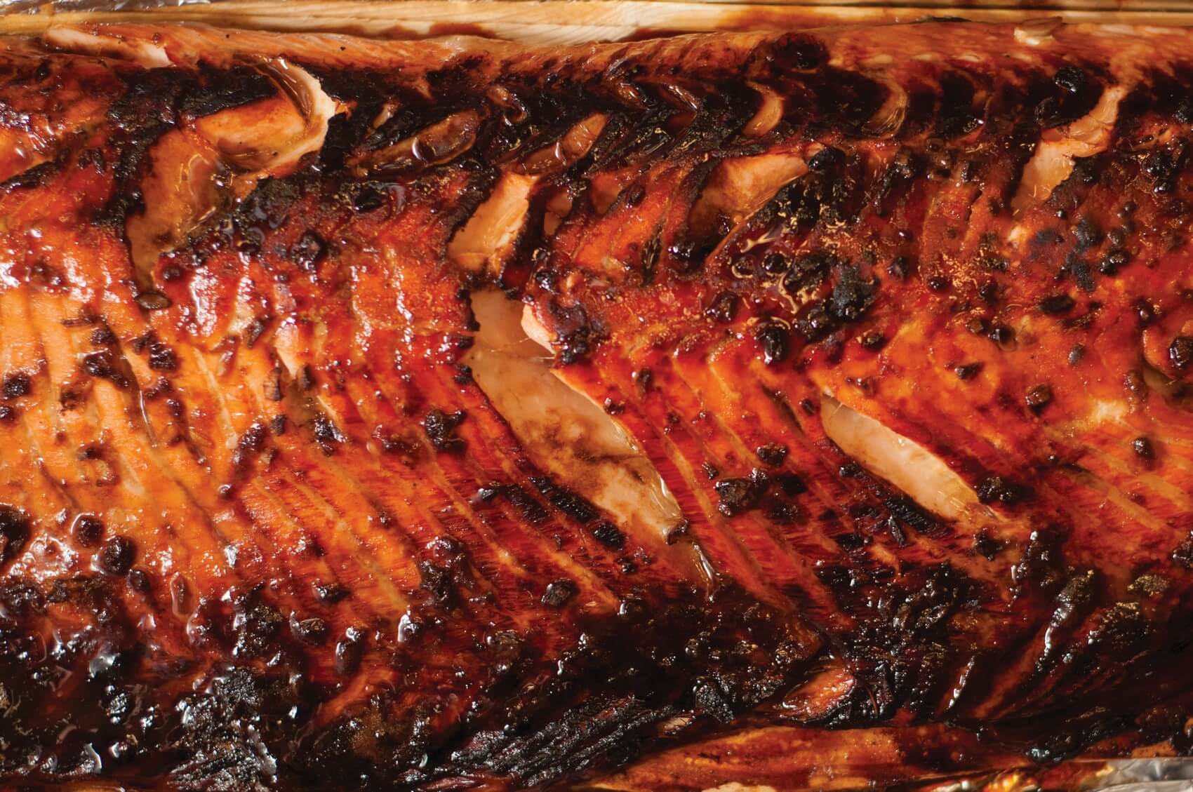 Molasses Glazed Hickory Roasted Salmon